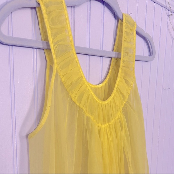 Intimates & Sleepwear | Sheer Yellow Mini Lingerie Callouts | Poshmark